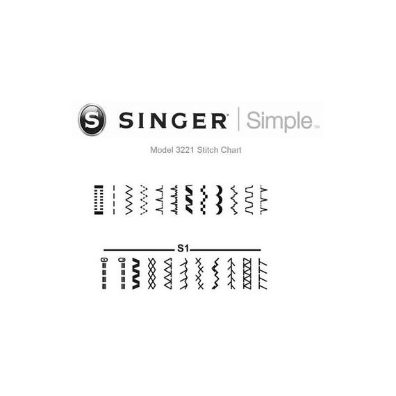 SINGER Simple 3221 Електромеханічна швейна машина
